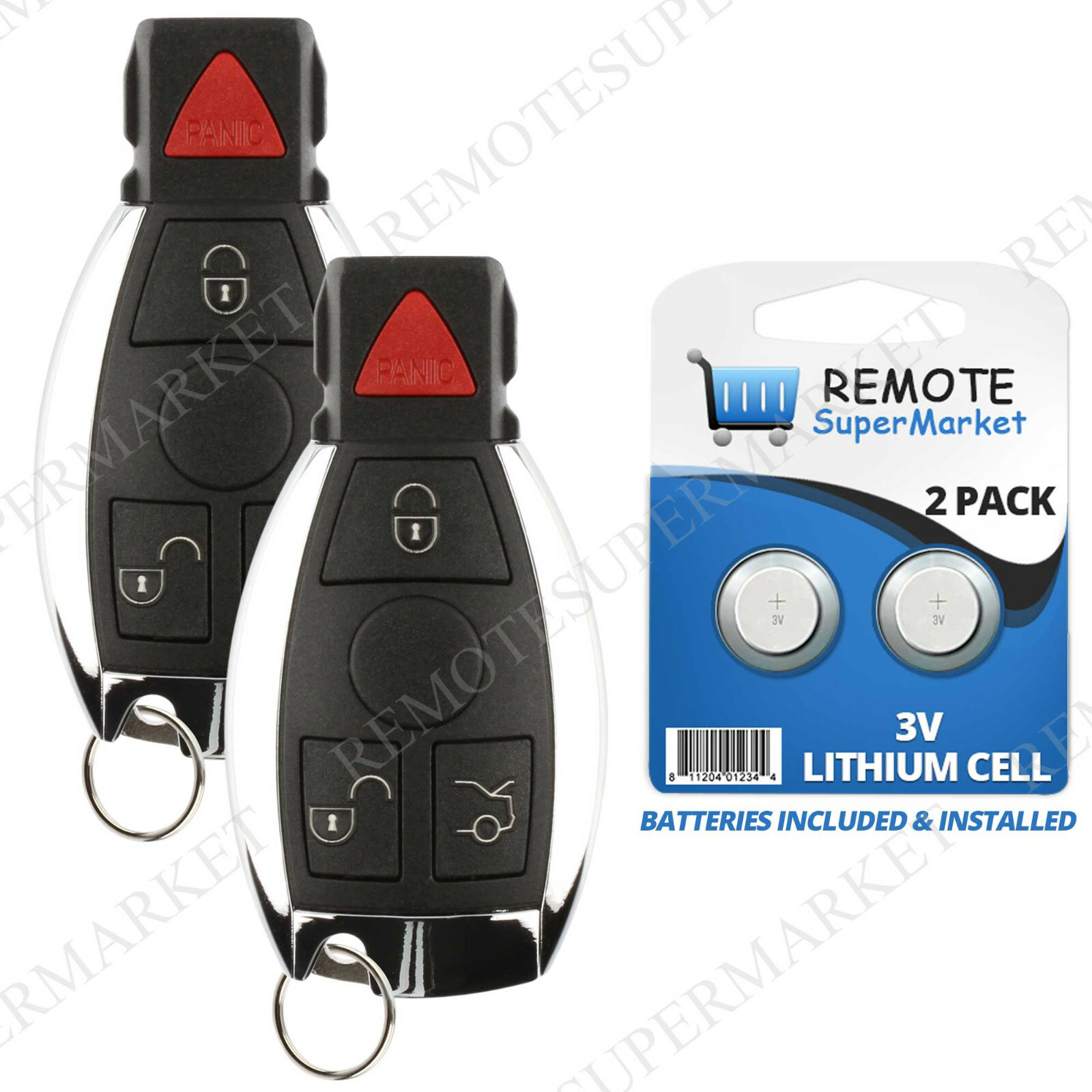 2 For Replacement for Mercedes Benz Remote Car Keyless Entry Key Fob | eBay