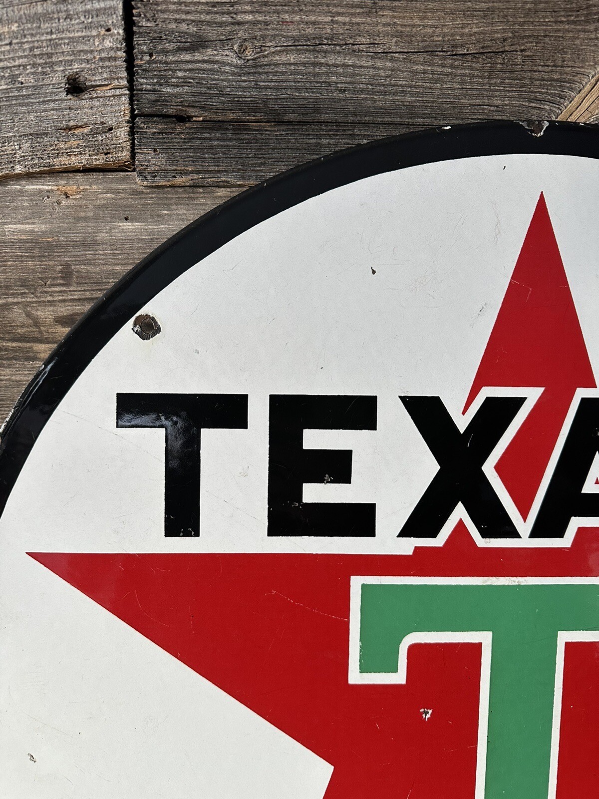 Vintage Texaco Oil Advertising Sign Porcelain Sign Original Texaco Sign ...