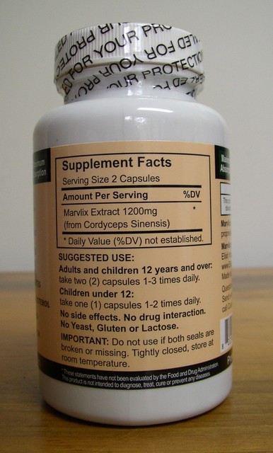 Marvlix with Cordyceps Sinensis Mushroom Tablets - 120 Count for sale ...