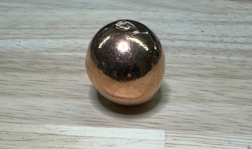 29mm Native Michigan Copper Crafted into Sphere Solid Metal Specimen ...