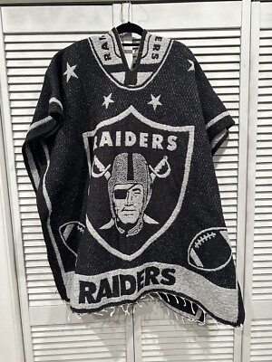 Las Vegas Raiders Football Team Poncho Handmade | eBay