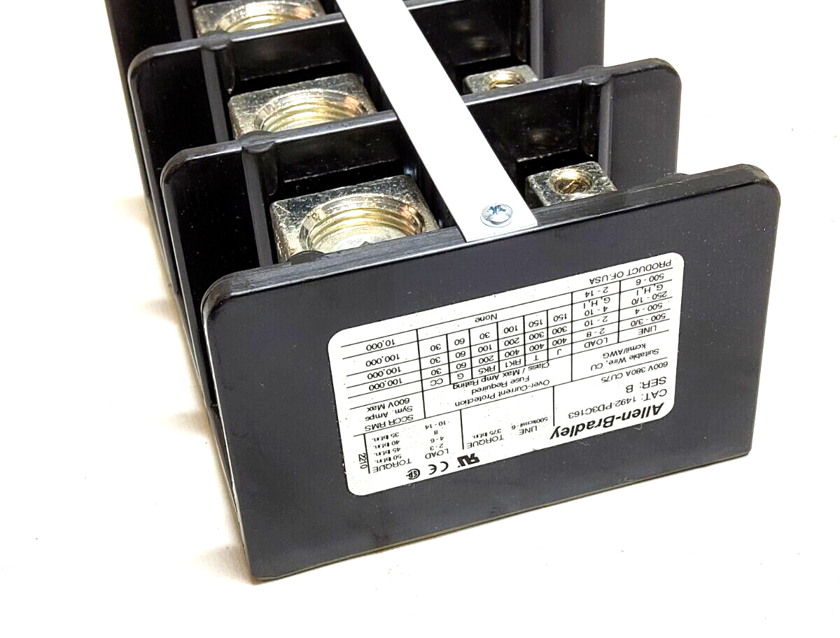 New ALLEN BRADLEY 1492-PD3C163 / 1492PD3C163 Distribution Block 380A ...