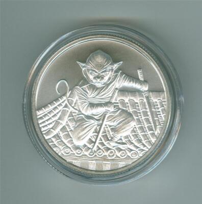 INTAGLIO MINT NINJA 1 OZ .999 HIGH RELIEF SILVER ROUND GEM BU IN ...