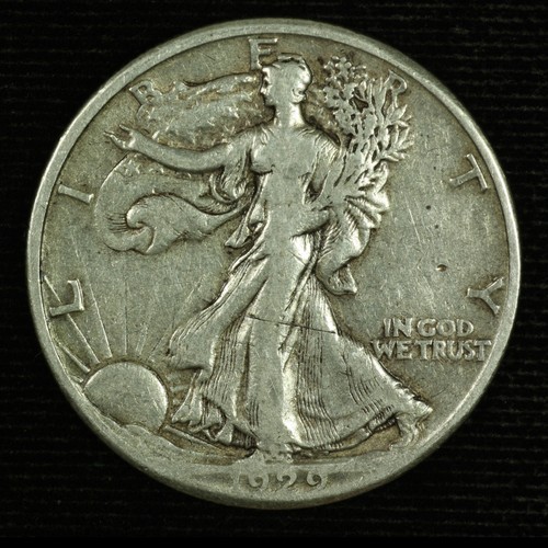 Walking Liberty Silver Half Dollar 1929 S. Very Fine. Lot # 9049-36-282 ...