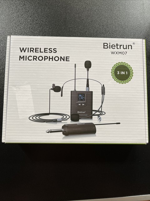Bietrun Wmx07 Wireless Headset Lavalier Microphone System and Interview ...