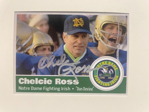 CHELCIE ROSS autograph DAN DEVINE Notre Dame Irish RUDY signed trading ...