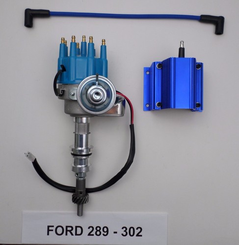 FORD 221-260-289-302 BLUE Small Cap HEI Distributor & 50K Volt Hi ...