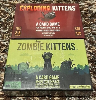 Zombie Kittens & Exploding Kittens Card Game New Sealed | eBay
