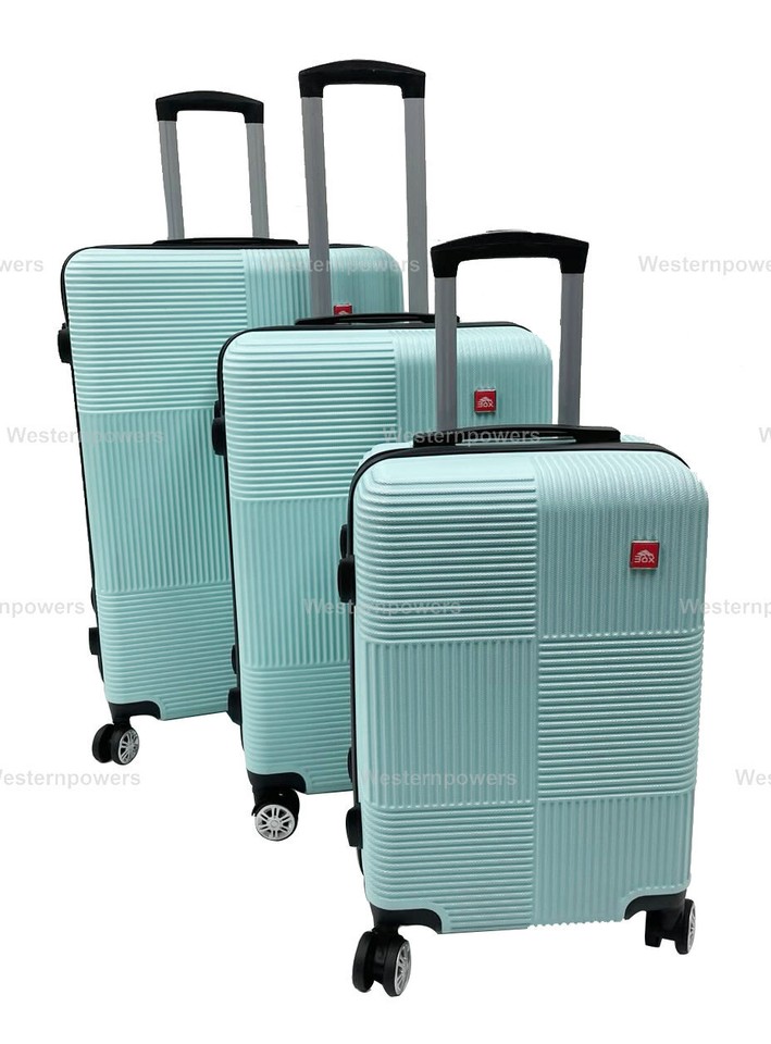 3 Piece Hardside Luggage Wheels Spinner Suitcase Code Lock 20'' 24'' 28 ...