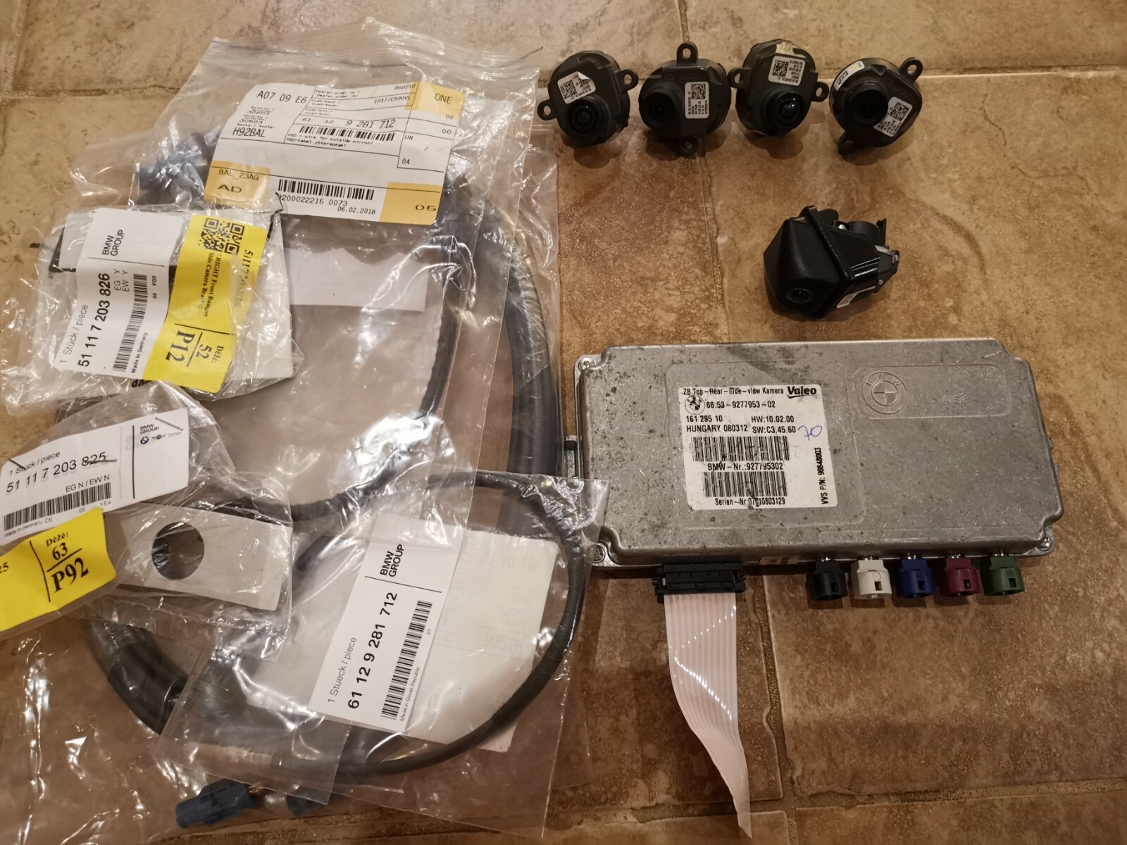 BMW x5 x6 e70 e71 TRSVC Top Rear Side View module camera set (see descr ...