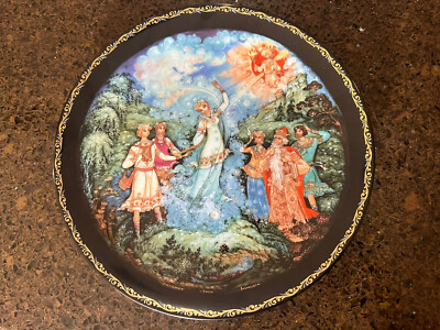 Handpainted russian Plate, Vintage, From 1991, Exquisite Detail! | eBay