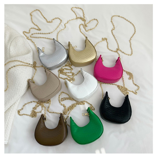 Design Moon Shaped Bag Colorful Shoulder Bag Retro Crossbody Bag Women ...