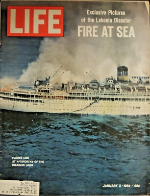 LIFE January 3,1964 S.S. Lakonia Fire at Sea / International Relations ...