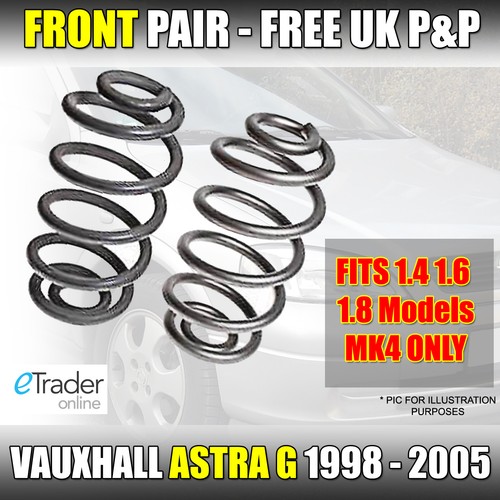 Vauxhall Astra G MK4 Front Coil Springs Pair 98-05 1.4 1.6 1.8 Spring ...