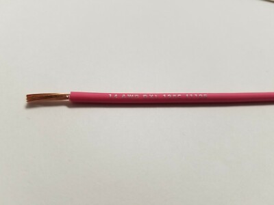14 AWG GAUGE GXL AUTOMOTIVE HIGH TEMP COPPER WIRE PINK 500 FT WITH ...