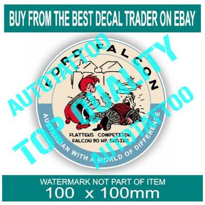 VINTAGE AUSTRALIAN FORD FALCON DECAL STICKER PATRIOTIC AUSSIE DECALS ...