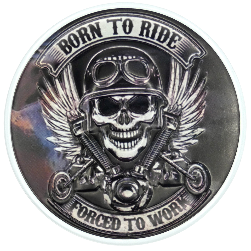 3D METAL Born To Ride Skull Decal Emblem Patriotic Auto, Truck, Car ...