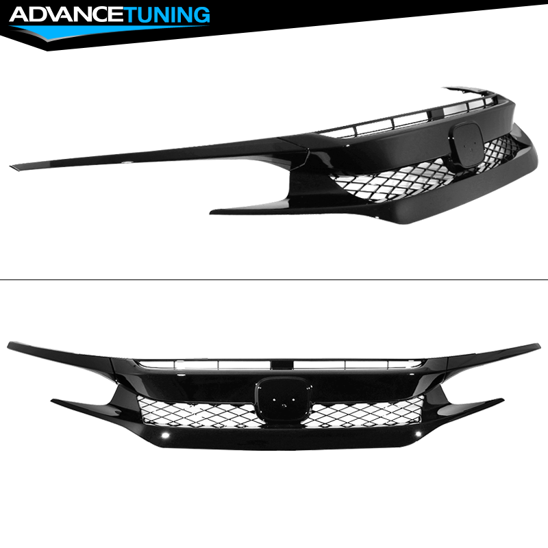 Fits 16-21 Honda Civic FK8 Type-R ABS Front Bumper Grille Hood Mesh ...