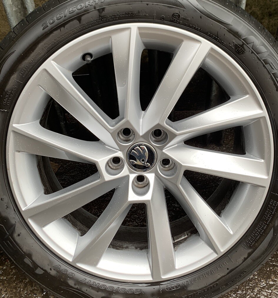 2019- 2024 SKODA SCALA ALLOY WHEELS SET + TYRES 657 601 025 D 205 50 ...