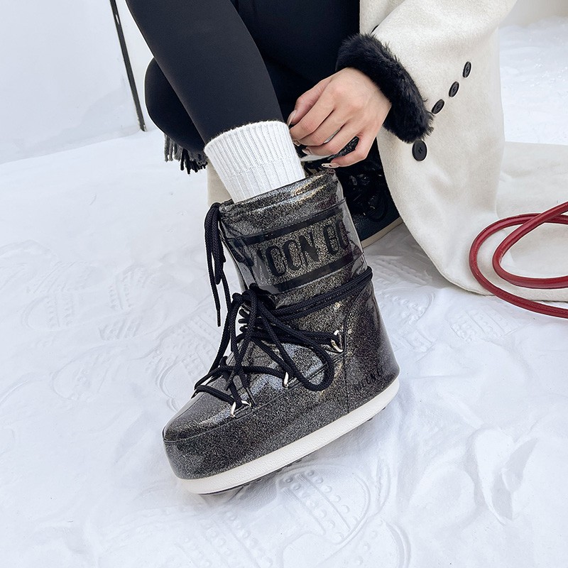 Moon Boot women Tall Moon Boots Ugly Cute Boots Tall Warm winter Luxury ...