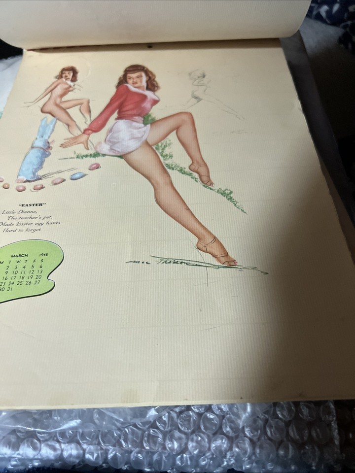 1948 The Mac Pherson Sketches Calendar PinUps Oil Well Drilling Services Baroid | eBay