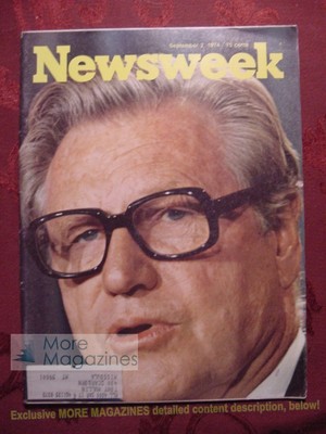 NEWSWEEK September 2 1974 Sept Sep 74 NELSON ROCKEFELLER CYPRUS ...