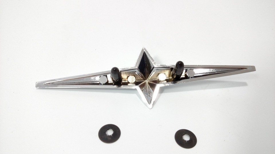 (Set/6) Chrome Star Moldings Emblems Fender Skirt for 1954-1958 Pontiac ...