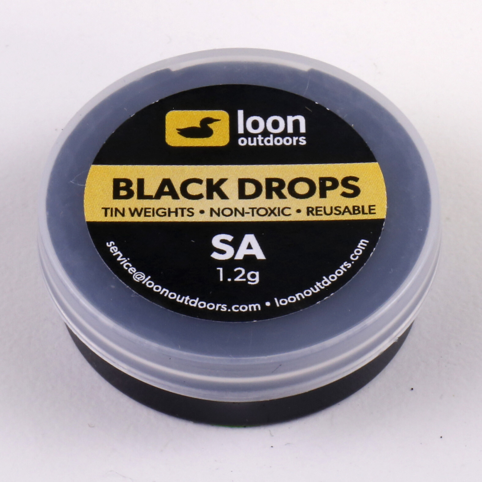 Loon Outdoors Black Drops Tin Weights Refill Tub - ALL SIZES - FREE ...