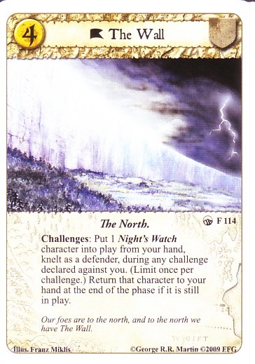 3 x The Wall AGoT LCG 1.0 Game of Thrones Return of the Others 114 | eBay