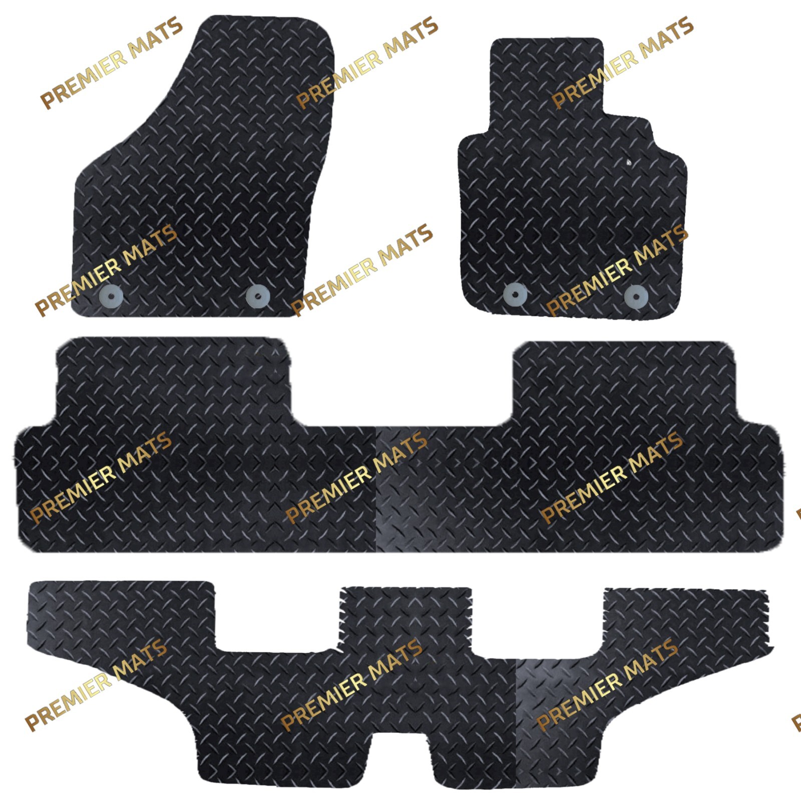 VW Touran 2016 Onwards Tailored Rubber Car Floor Mats 4 Pieces | eBay UK