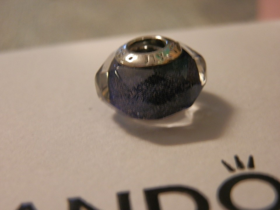 BN GENUINE PANDORA FACETED BLUE MURANO GLASS CHARM-792984C00-FREE PP ...