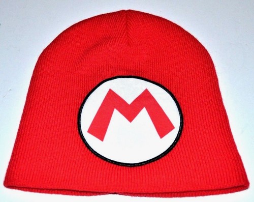 Super Mario Hat Cap Knit Beanie Costume Official Nintendo Red | eBay