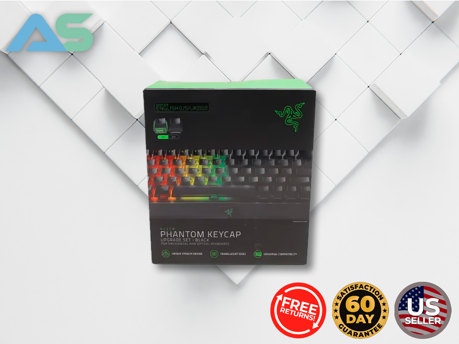 Razer Phantom Keycap Upgrade Set for Mechanical Keyboard (Black)