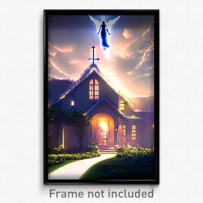 Pixel Art Poster - Angelic Home (8 Bit Psychedelic Trippy Video Game ...