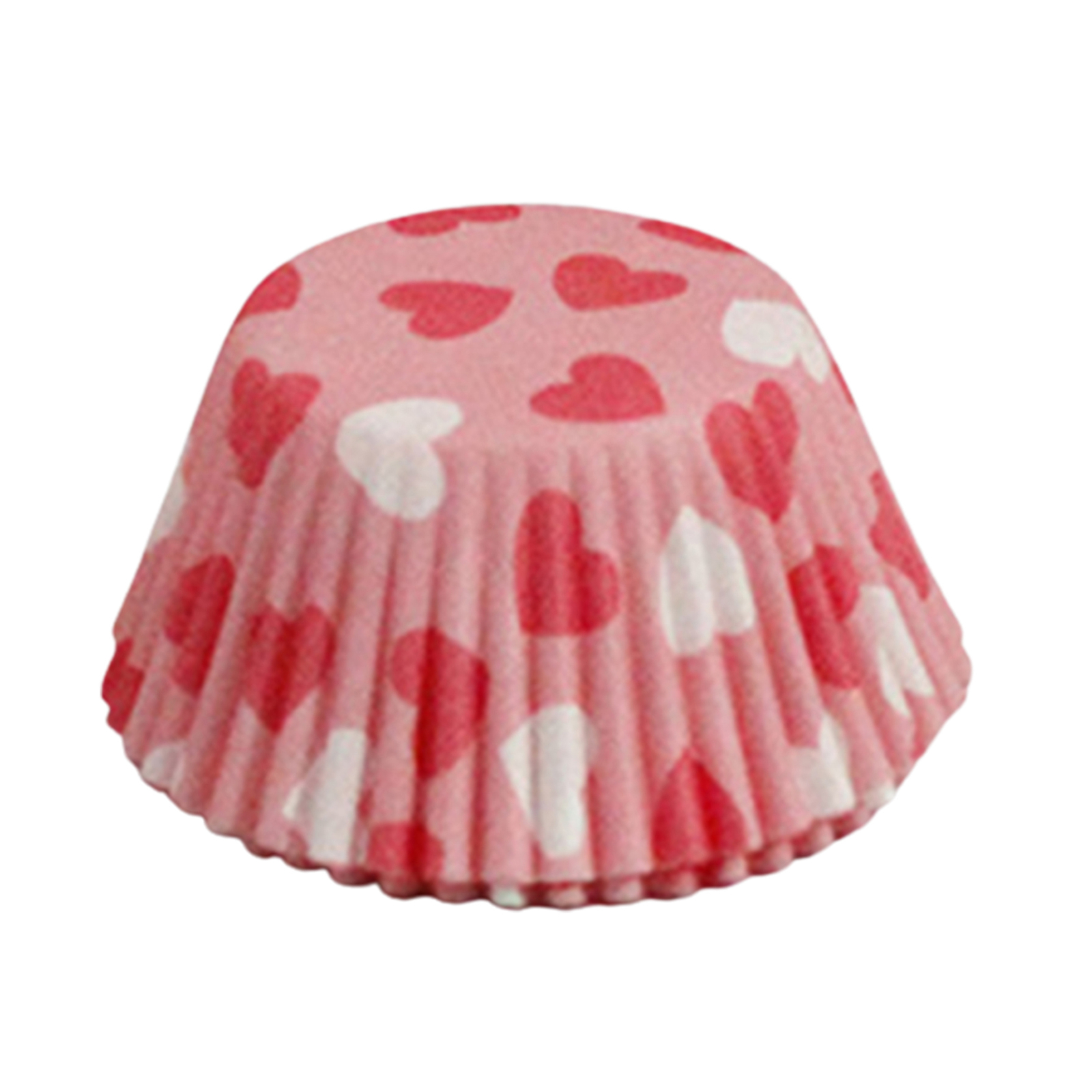 100pcs Cake Mold Easy to Pack Diy Heart Printing Disposable Cupcake ...