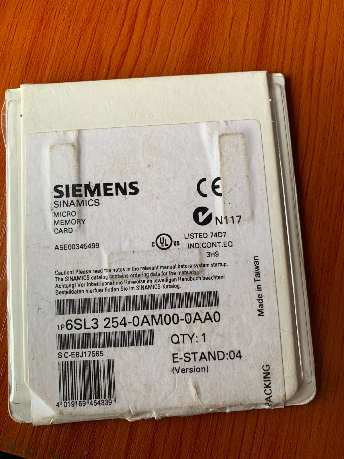 *FACTORY SEALED*SIEMENS SINAMICS MICRO MEMORY CARD 6SL3254-0AM00-0AA0 ...