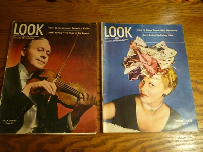 Two 1944 & 1945 Vintage Look Magazines- America at War/Jack Benny ...