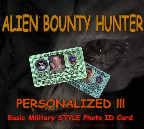 "Area-51" MIB ALIEN BOUNTY HUNTER Personalized Color Basic Military ...