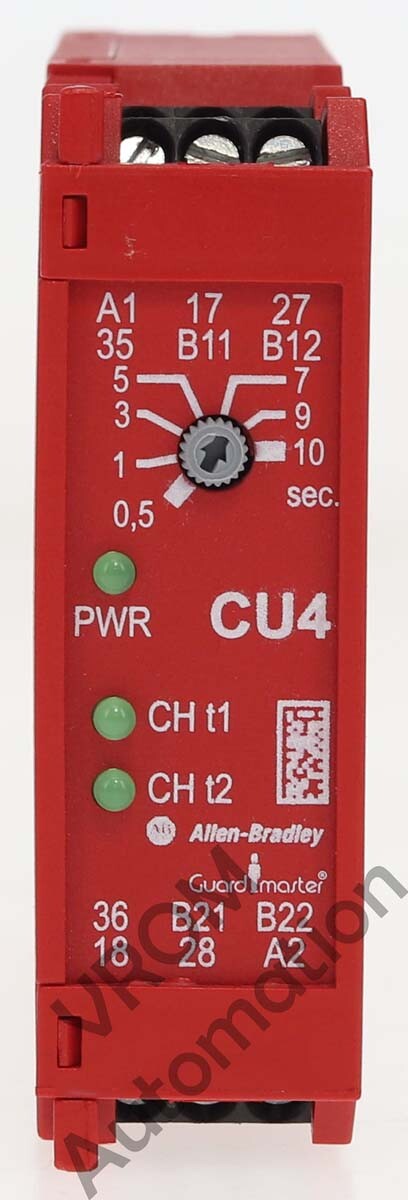 Allen Bradley 440R-S23174 /A Safety Relay GuardMaster CU4 10sec Input ...