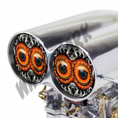 Silver Orange Octopus Eyes DECAL SHOTGUN AIR INTAKE HOOD SCOOP BUG ...