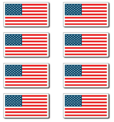8 Mini USA Flag Hard Hat Phone Stickers / Vinyl Decals Patriotic ...