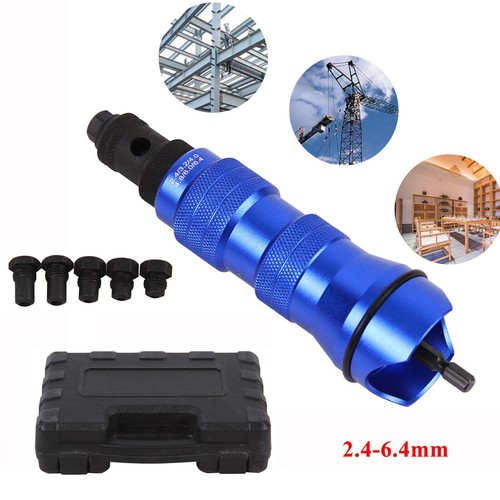 1/4" Capacity Blind Rivet Gun Adapter For Drill Electric Nut Riveting ...