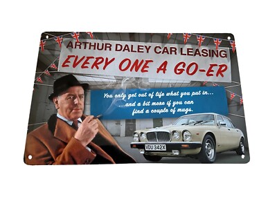 Minder TV Show Arthur Daley Car Traders Lock Up Embossed Tin Wall Sign ...