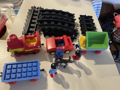 Vintage Playmobil 123 Series Train Tracks, Cars, People | eBay