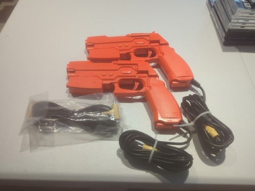 Namco GunCon 2 NPC-106 Light Gun Orange PS2 Sony PlayStation 2 Qty 2 ...