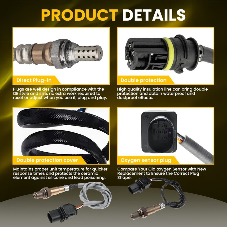 8X O2 Oxygen Sensor Up&Downstream for 2008-2010 BMW X3 X5 135I 325 328 ...