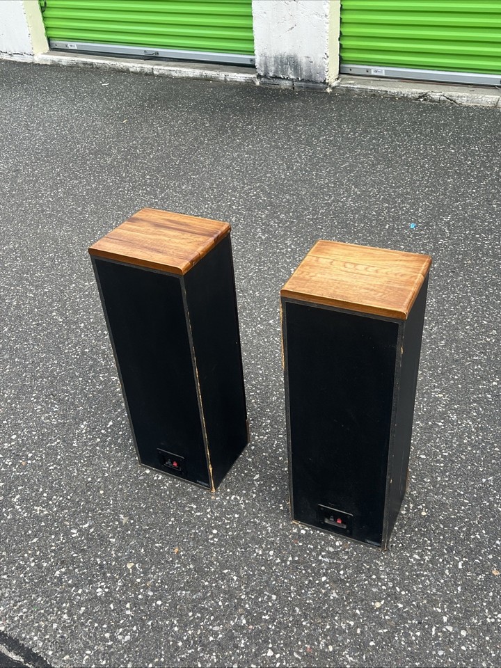 Vintage 1980s Advent Prodigy Large Tower 2 Way Speakers 30 inch Floor ...