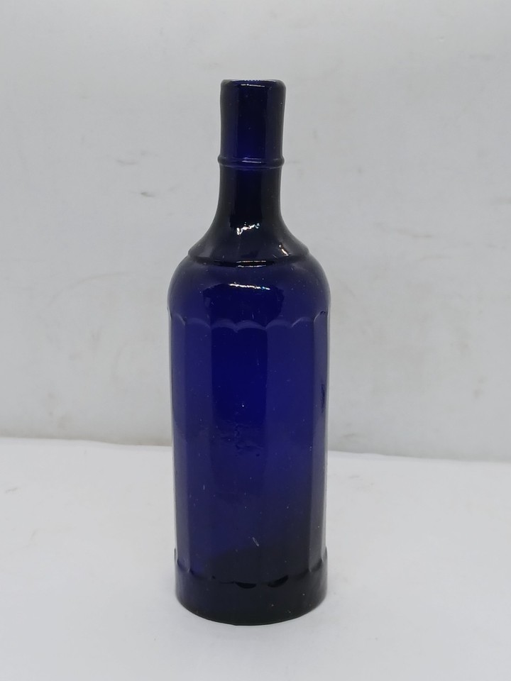 Old 18 Sided Cobalt Blue Glass Ink Bottle | eBay UK