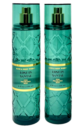 Bath Body Works LOST IN SANTAL Fragrance Mist Spray Luxury 8oz 2pc Set ...