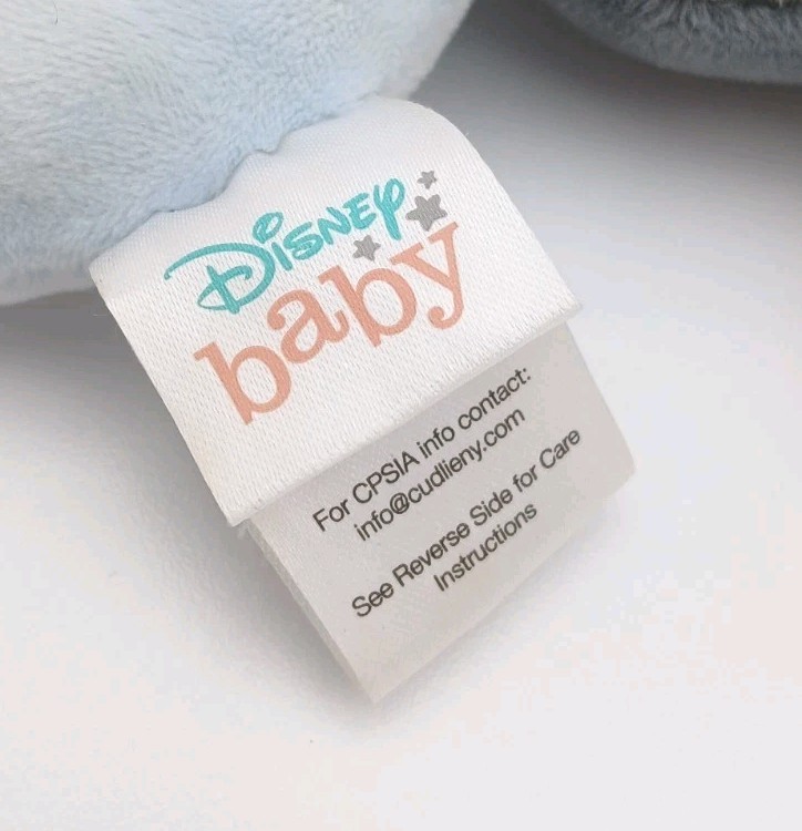 Disney Baby Blue Mickey Mouse Rattle 7" Plush Stuffed Animal Baby Toy ...